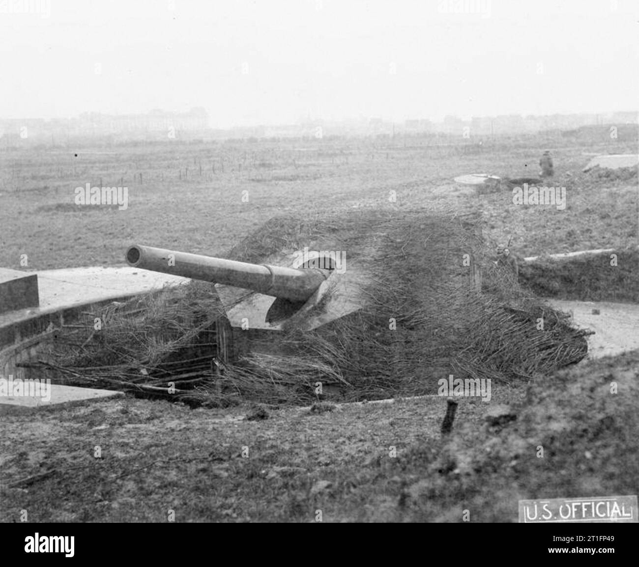 The Western Front, 1918 Belgian coast defence - Tirpitz Battery, south ...