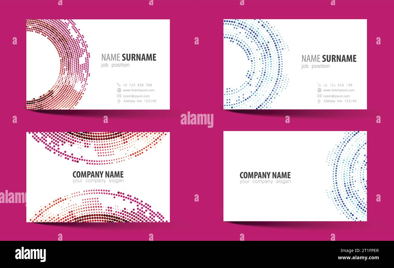 Creative double-sided business card template. Vector Stock Vector Image ...