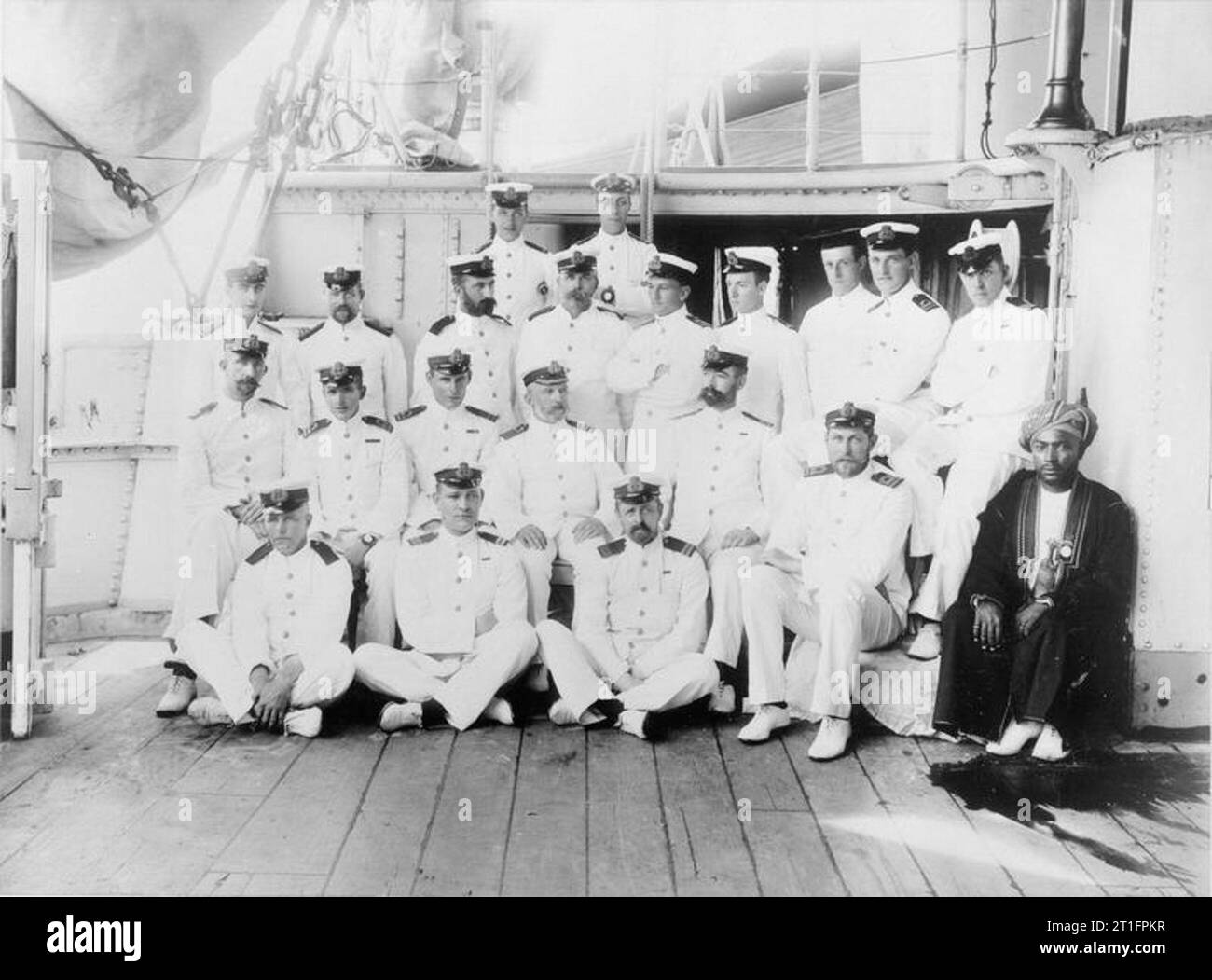 The Royal Navy 1899 - 1902 Officers of HMS FORTE, 1901-02, Zanzibar ...