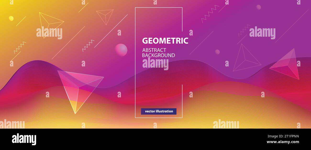 Abstract colorful geometric wave background. Vector illustration Stock ...