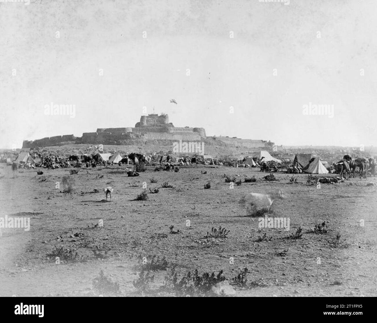 The Second Afghan War 1878-1880 The British Army camp at Fort Jamrud ...