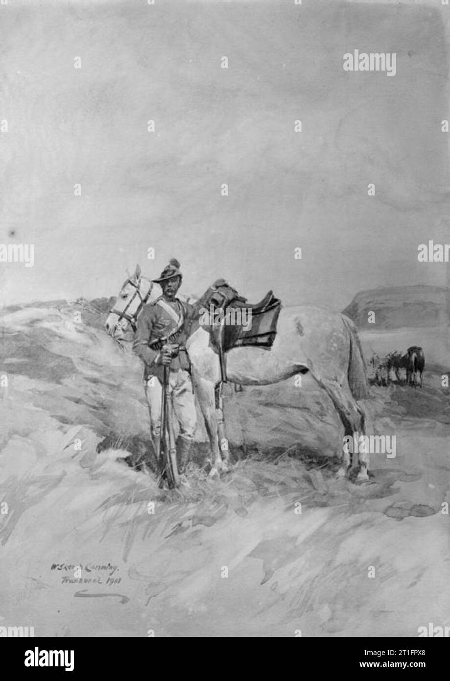 The Second Anglo - Boer War, South Africa 1899 - 1902 A painting of a ...