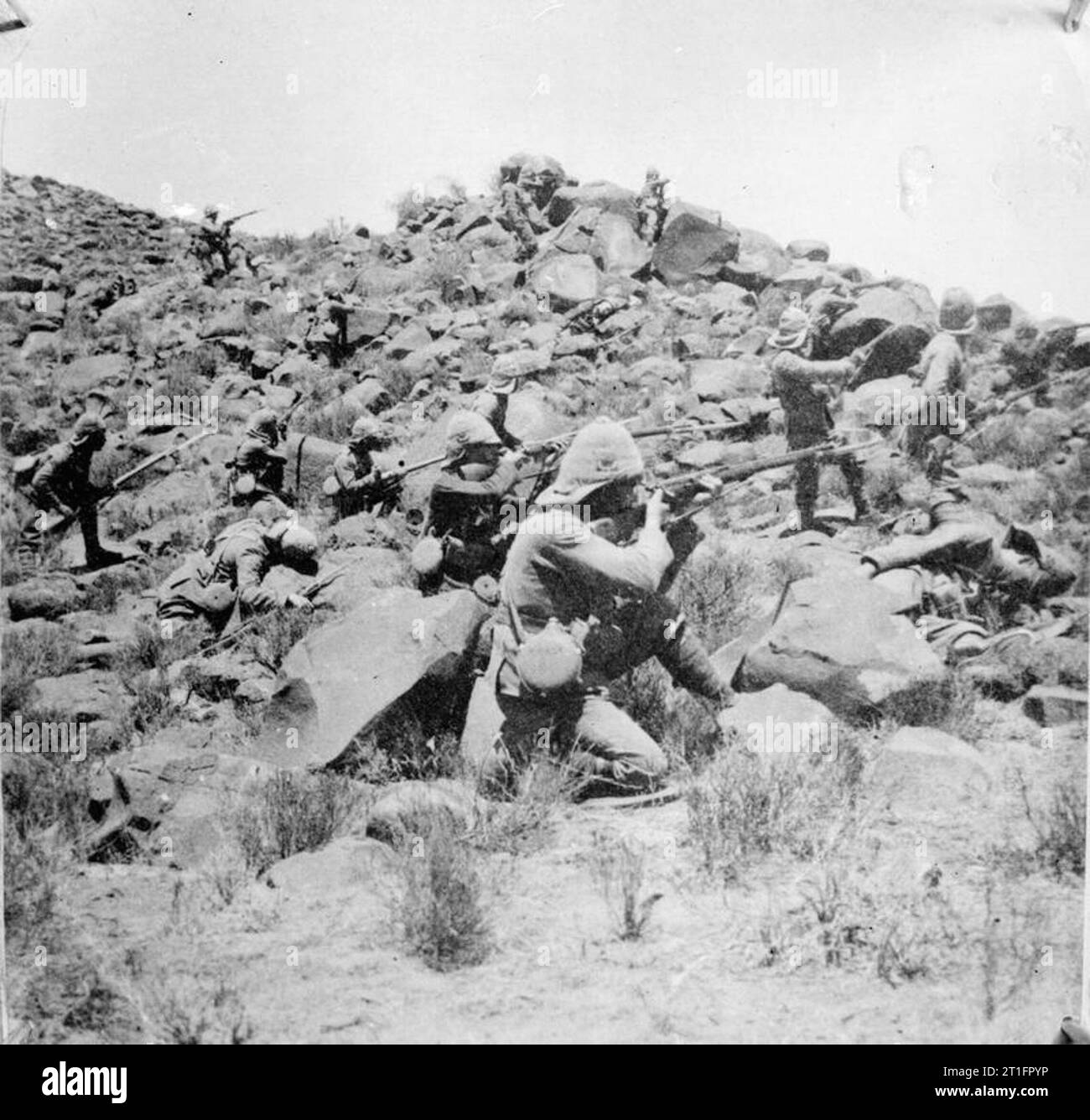 The Second Boer War, 1899-1902 The British infantry engaging the enemy ...