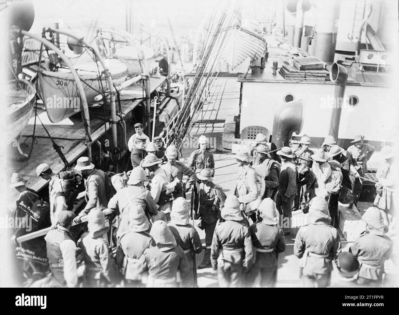 The Second Boer War, 1899-1902 Boer prisoners of war being taken to Bermuda by one of the Royal ...