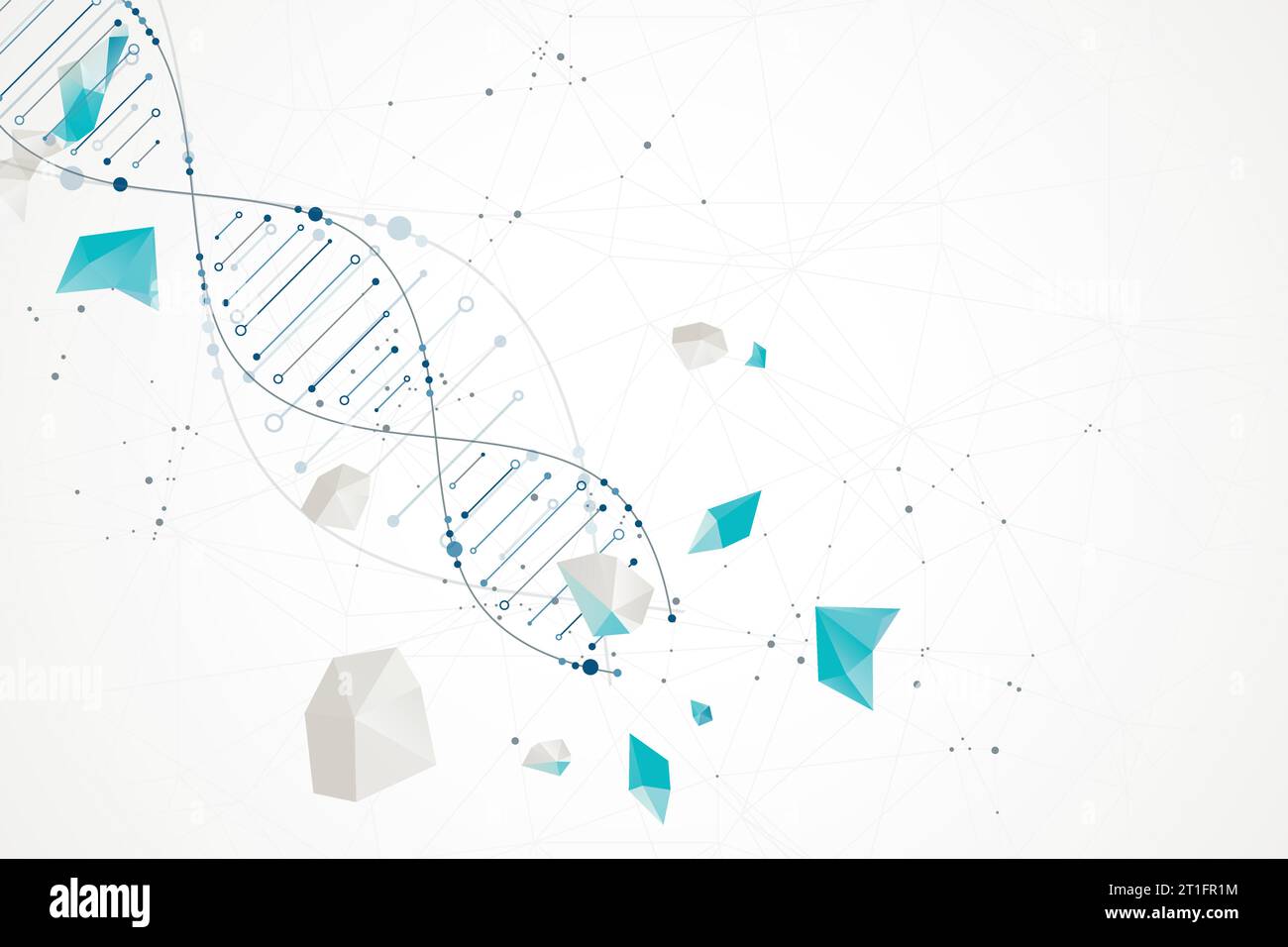 Science template, wallpaper or banner with a DNA molecules. Vector ...
