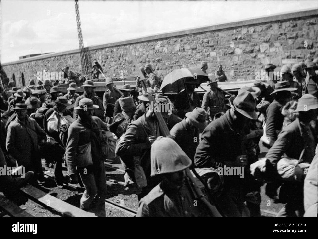 The Second Boer War, 1899-1902 Boer prisoners awaiting transportation ...