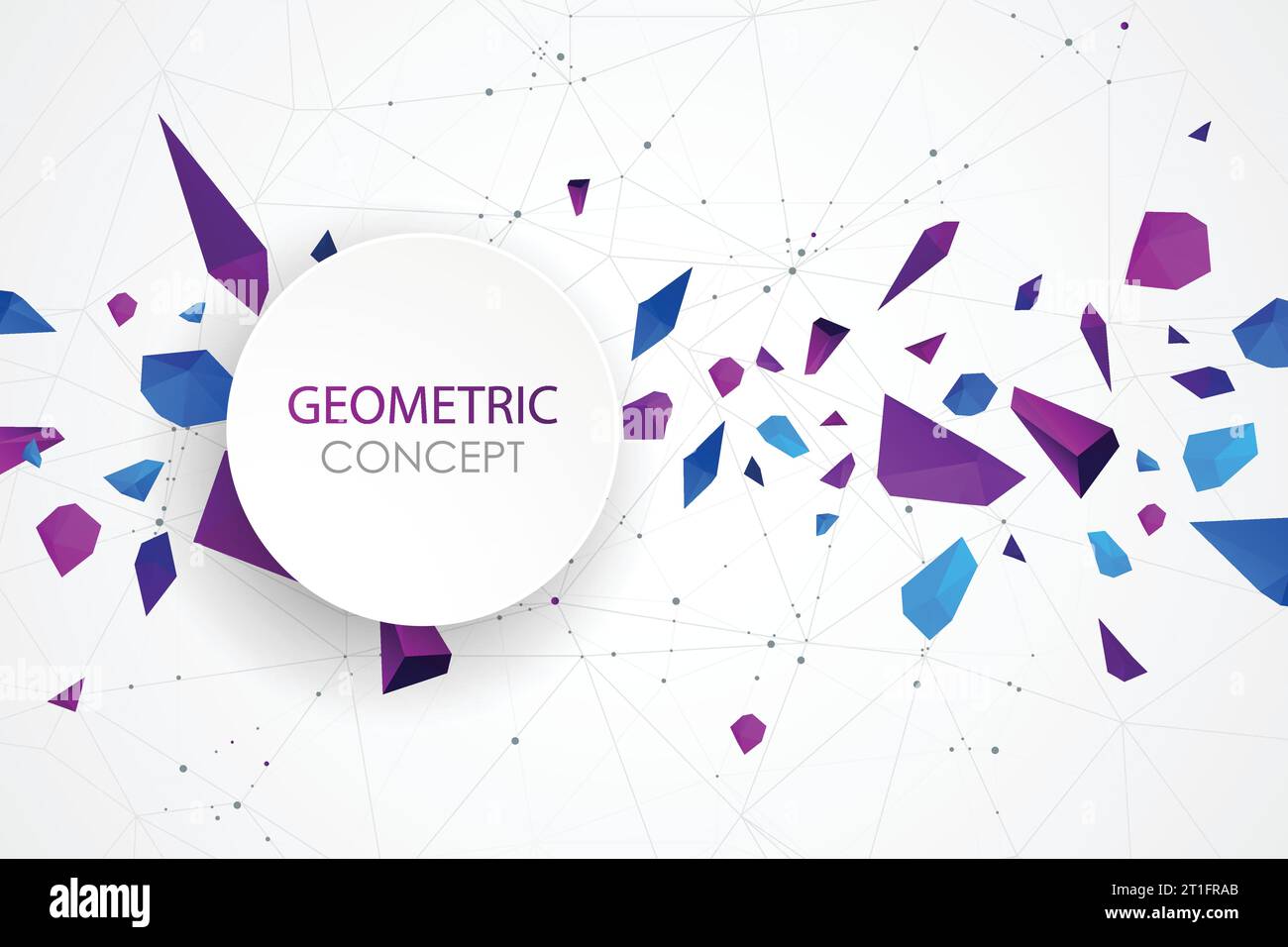 Abstract polygonal vector background with connecting dots and lines ...