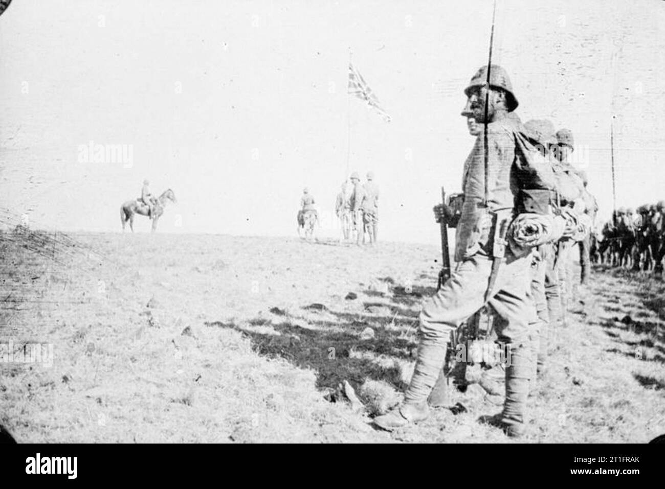 The Second Boer War, 1899-1902 British soldier standing in the assembly ...