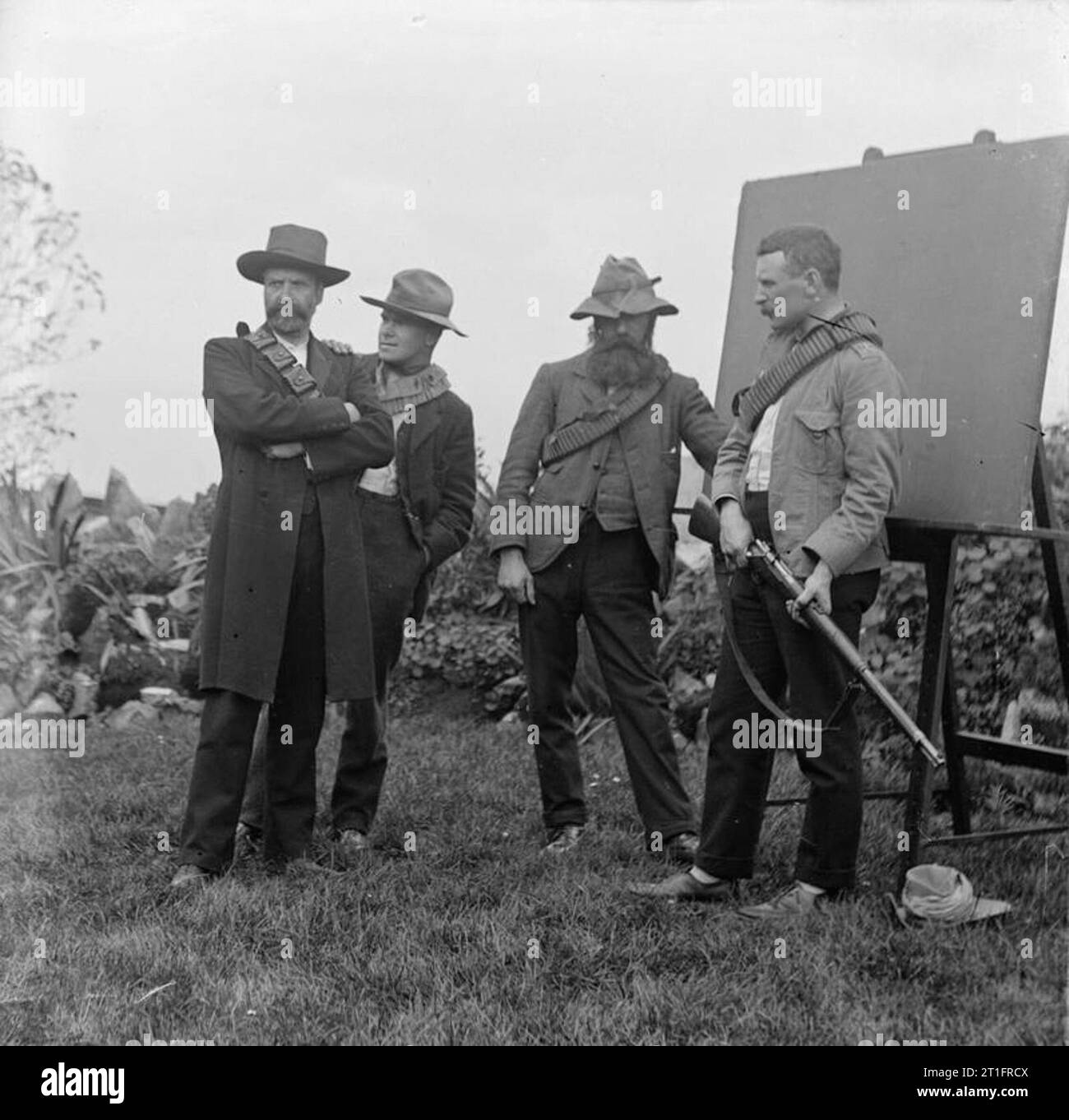 The Second Boer War, 1899-1902 Group of soldiers of the 19th Imperial Yeomanry posing for rather ...