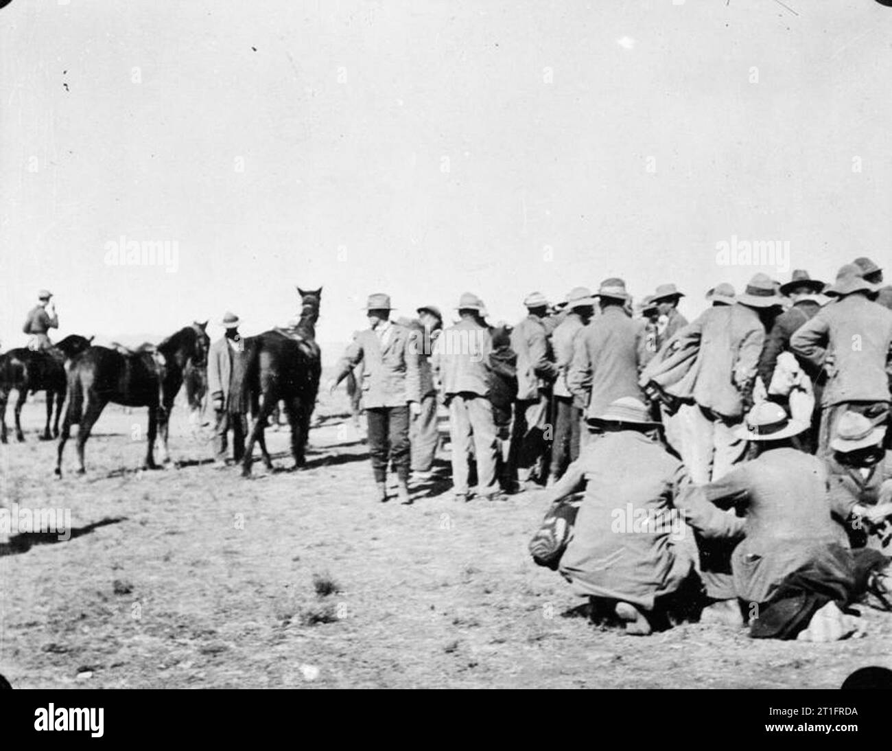 The Second Boer War, 1899-1902 Boer prisoners awaiting transportation to a POW camp Stock Photo ...