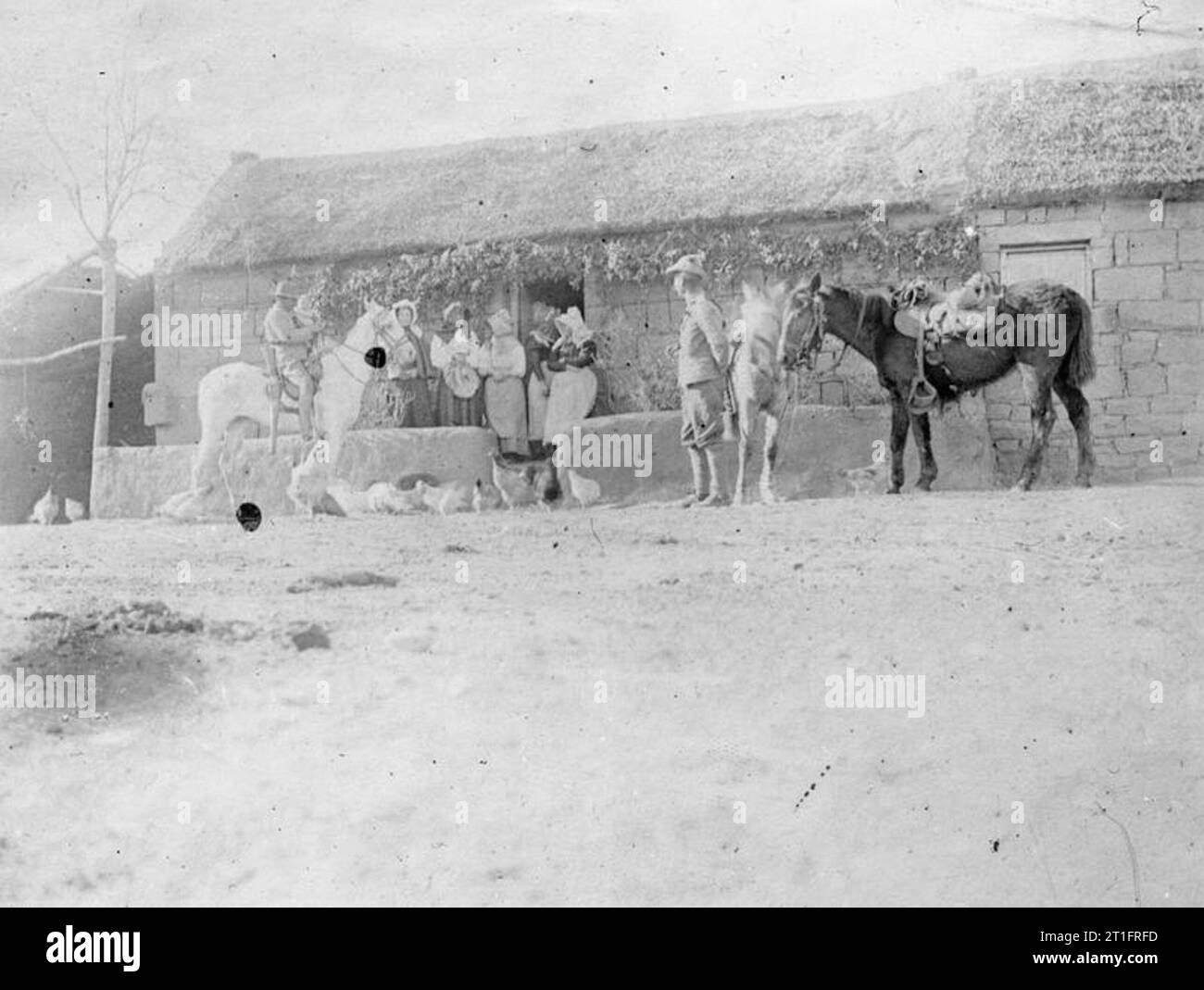The Second Boer War, 1899-1902 British soldiers outside a Boer farm ...