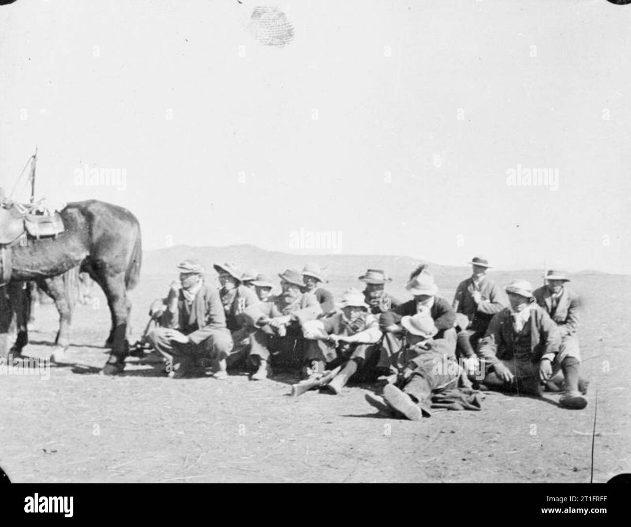 The Second Boer War, 1899-1902 Boer prisoners awaiting transportation ...