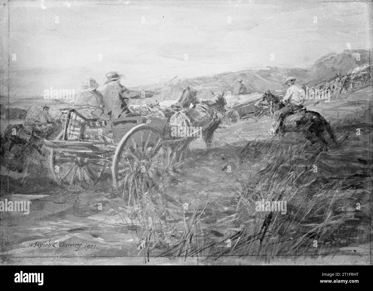 The Second Boer War, 1899-1902 Sketch drawn by William Skeoch Cumming ...