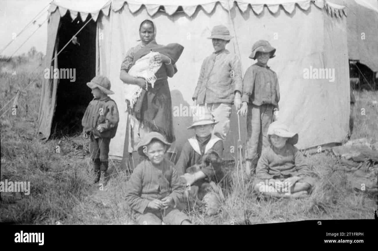The Second Boer War, 1899-1902 Group of Boer children with a native ...