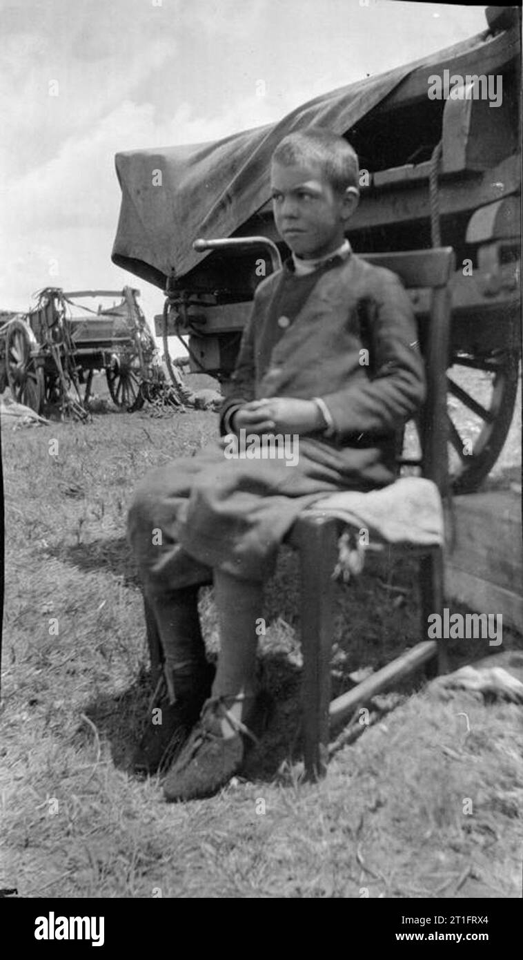 The Second Boer War, 1899-1902 A young Boer boy seated on an upright ...