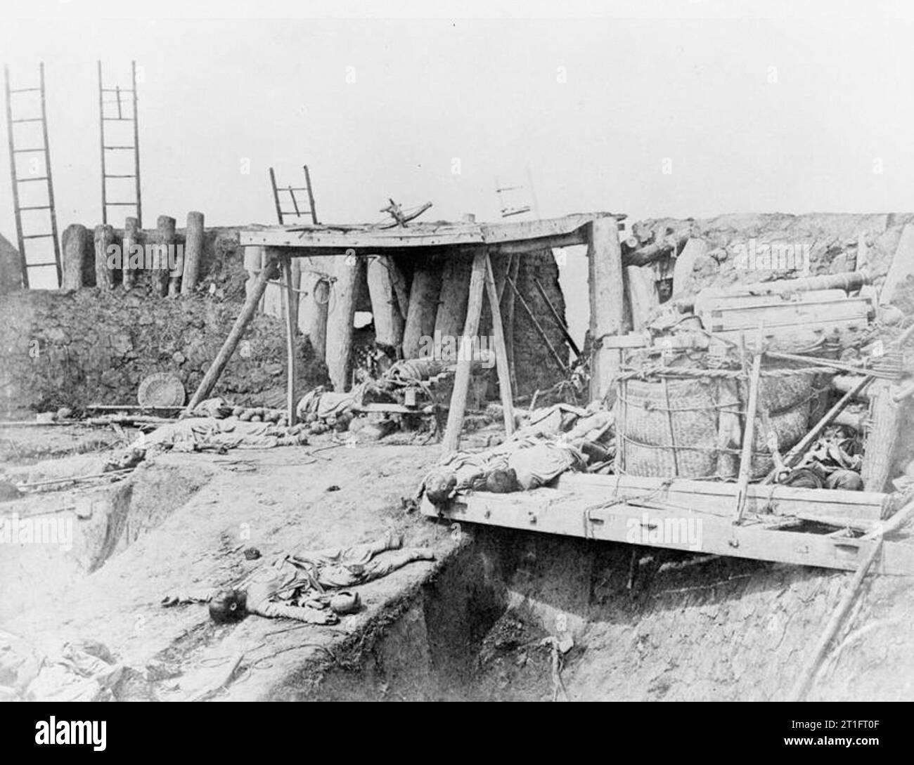 The Second Opium War 1856-1860 The bodies of dead Chinese soldiers lie ...