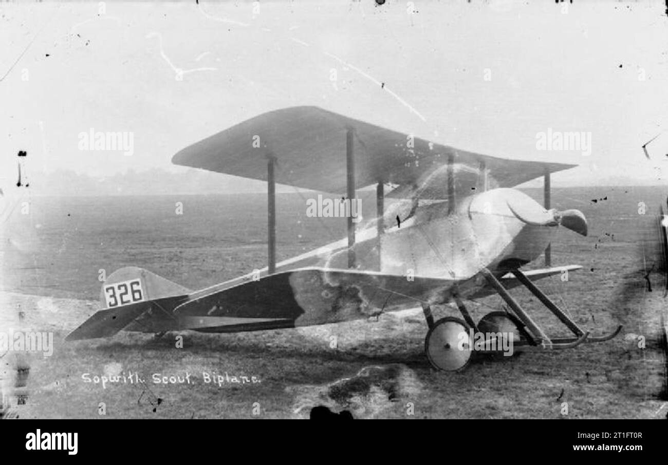 Aviation in Britain Before the First World War A Sopwith Scout aircraft ...