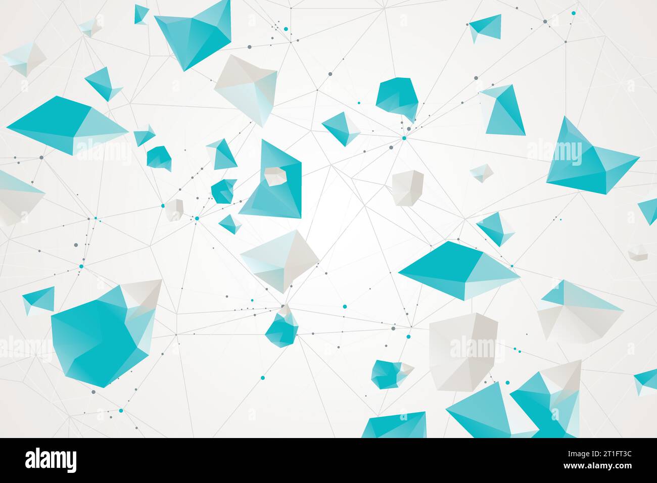 Abstract Polygonal Vector Background With Connecting Dots And Lines Explode Geometric Shapes