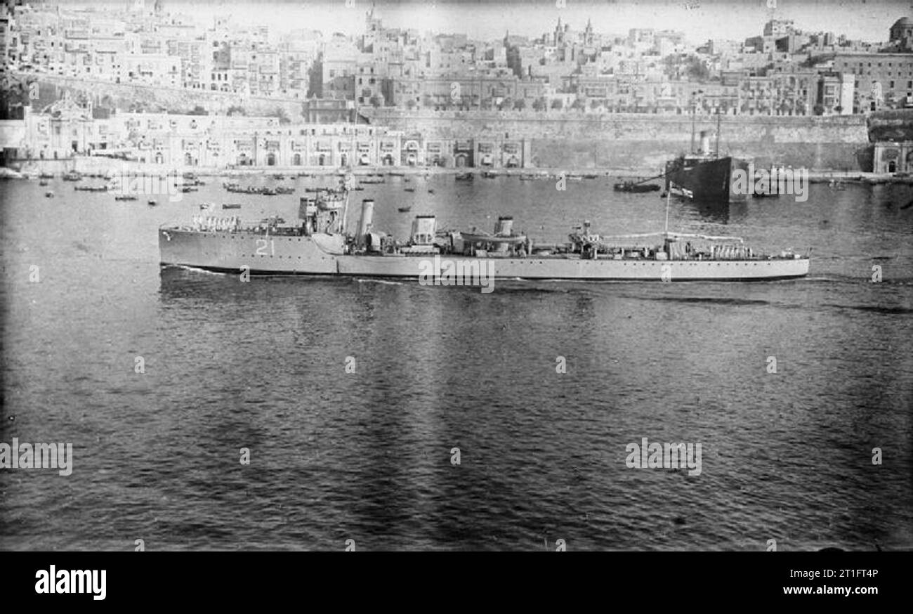 . Photograph of British Acorn class destroyer HMS Cameleon Valletta ...