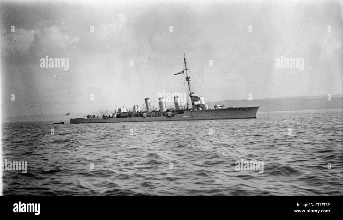 . Photograph of British Arethusa class cruiser HMS INCONSTANT Stock ...