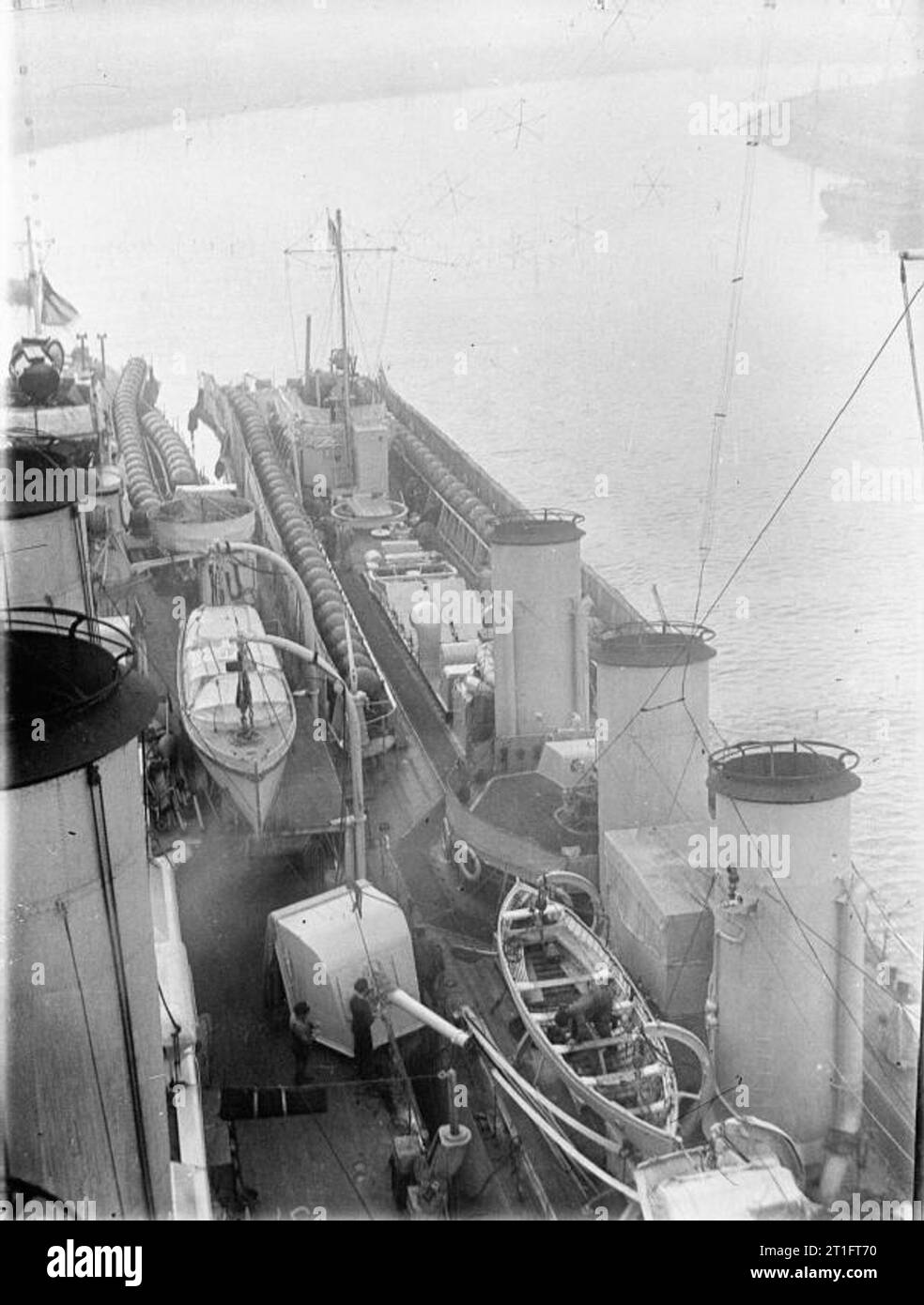 . On the right is Marksman class destroyer HMS ABDIEL, minelaying ...
