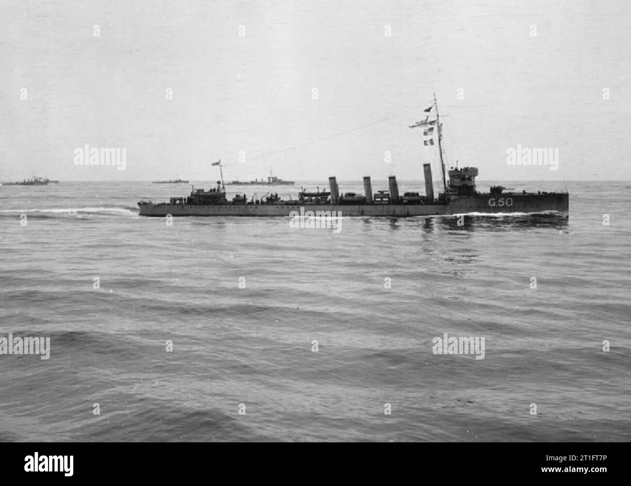 . British Marksman (or Lightfoot) class destroyer flotilla leader HMS ...