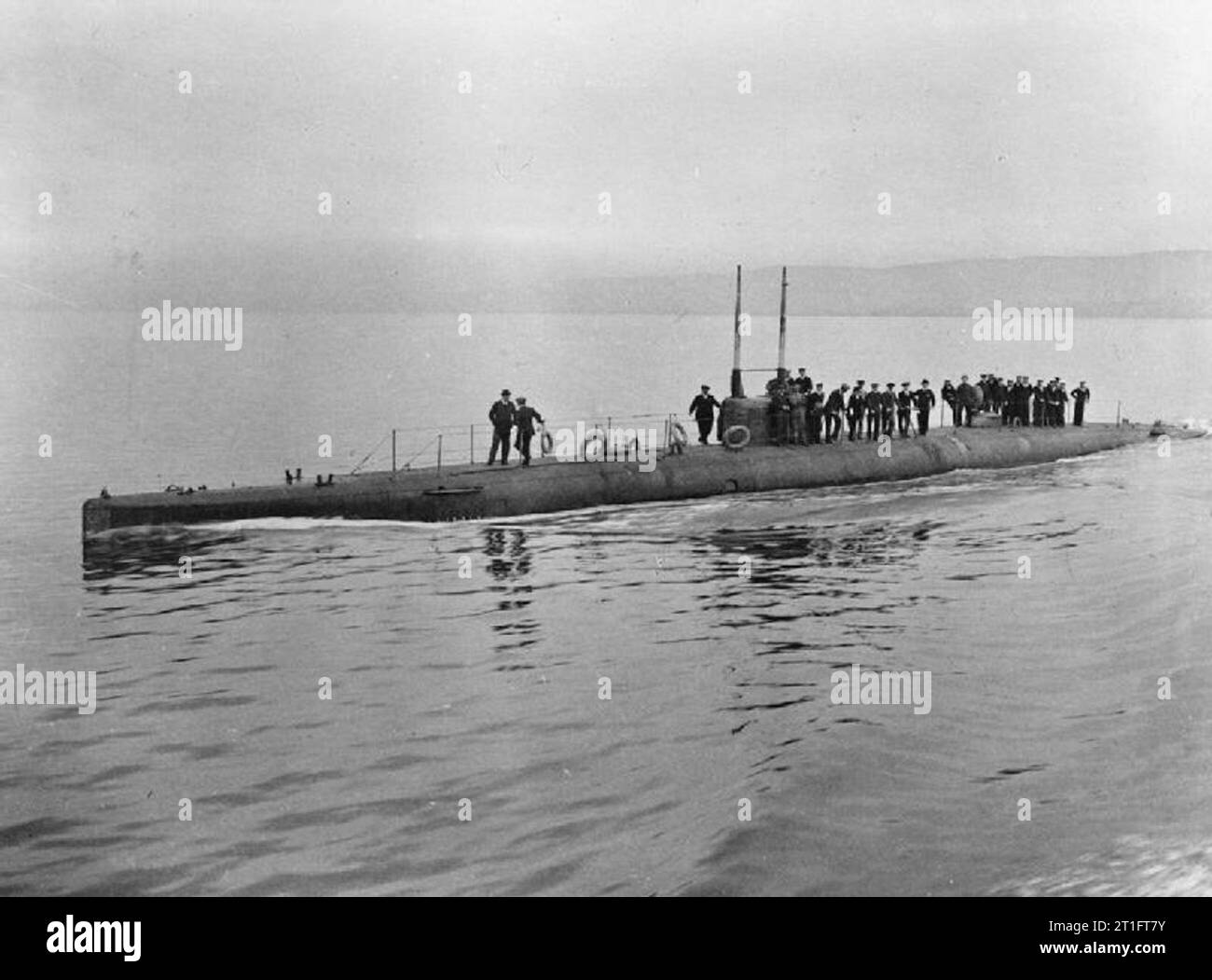 . Photograph of British submarine S1. IWM caption : 'HM Submarine S.1 ...