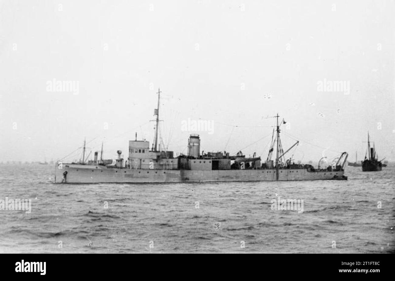 . Photograph of British Hunt class minesweeper HMS Muskerry Stock Photo ...