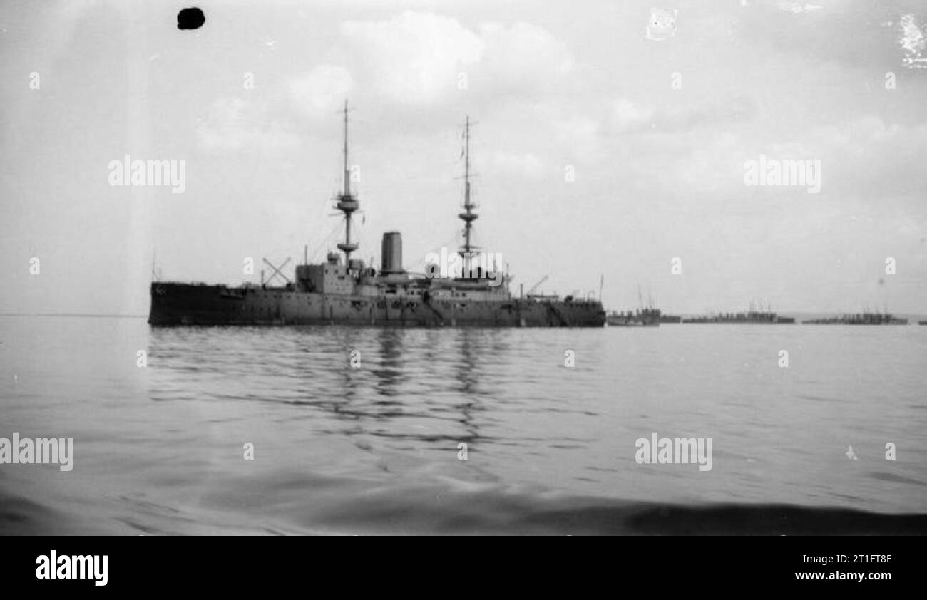 Photograph of British battleship HMS Prince George laid up at Sheerness ...