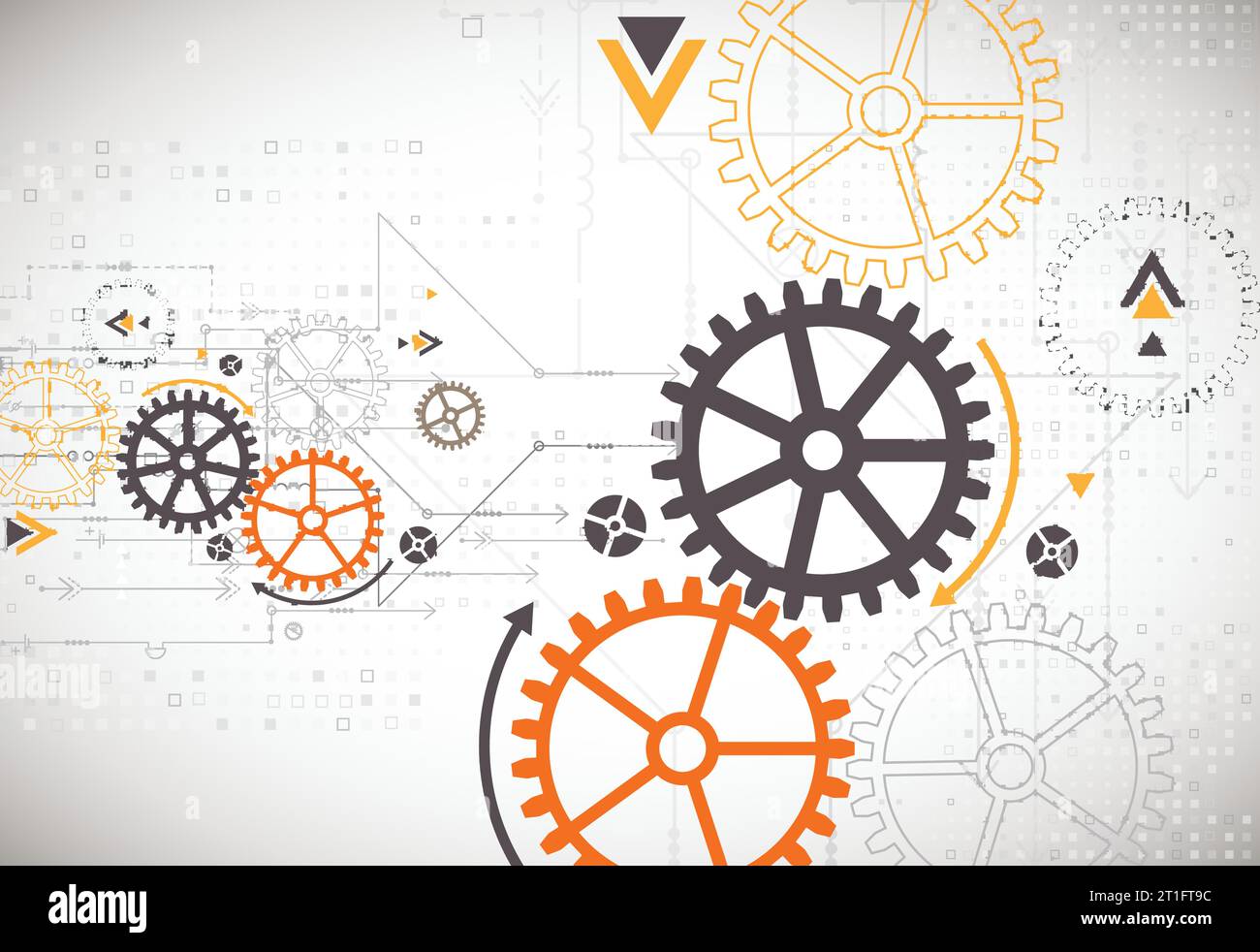 Vector illustration, Hi-tech digital technology and engineering theme ...