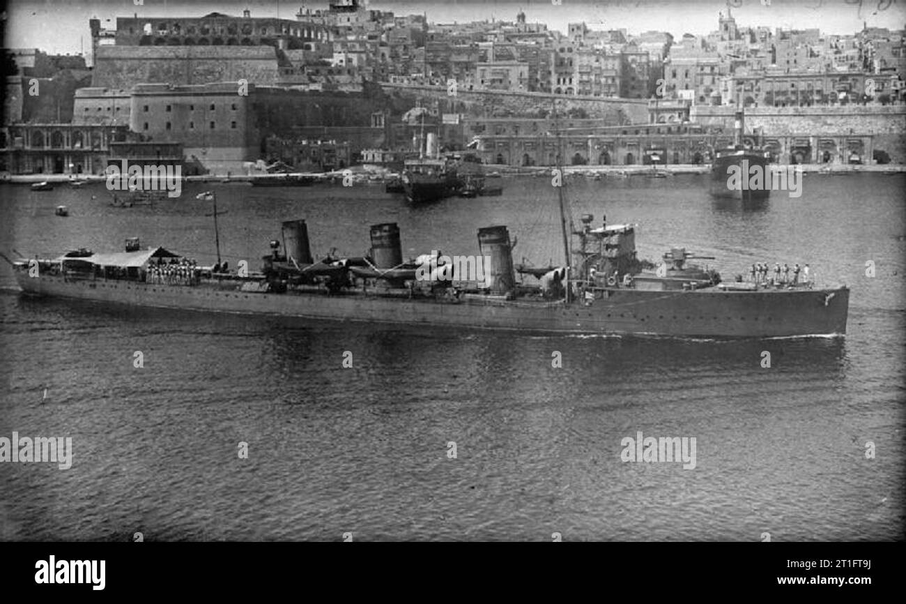 . Photograph of British Beagle class destroyer HMS Scorpion leaving ...