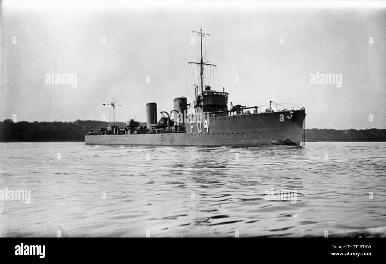 . Photograph of British Yarrow M class destroyer HMS Nerissa Stock ...