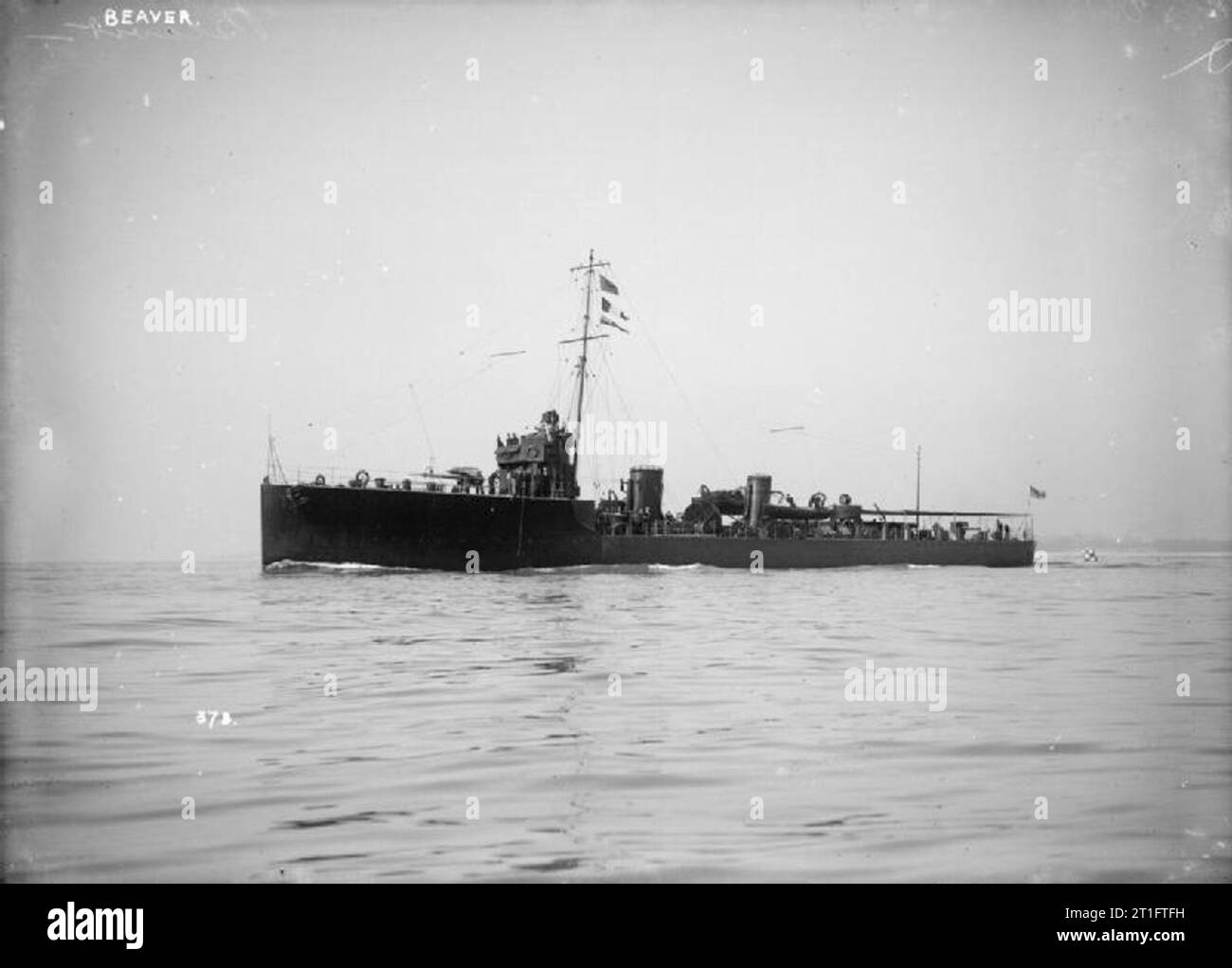 . Photograph of British Acheron class destroyer HMS Beaver Stock Photo ...