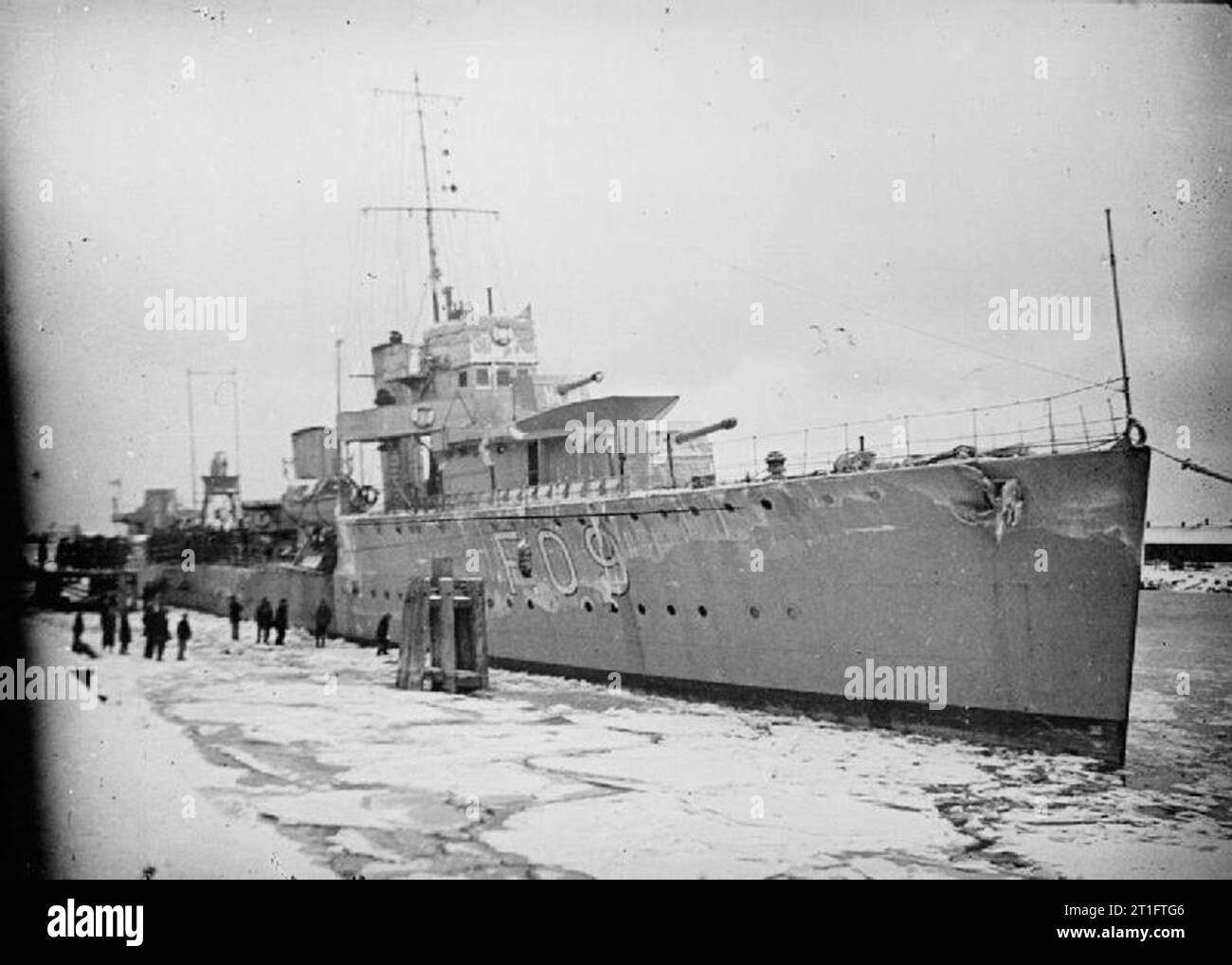 Photograph of the Royal Navy V class destroyer HMS Vega in a Russian ...