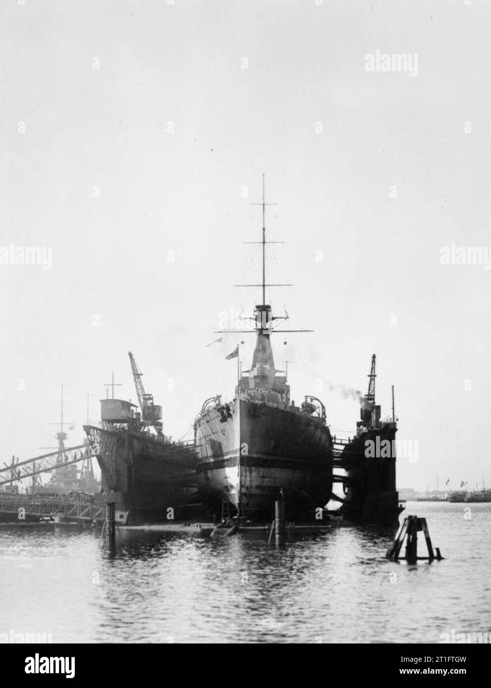 British Battleships of the First World War HMS MONARCH in a floating ...