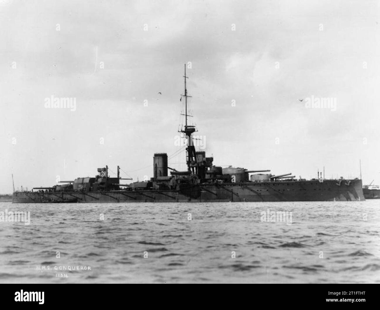 British Battleships of the First World War HMS CONQUEROR as completed ...