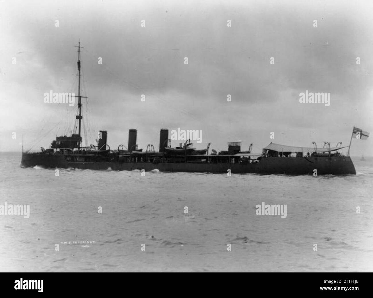 Photograph of British cruiser HMS Foresight Stock Photo - Alamy