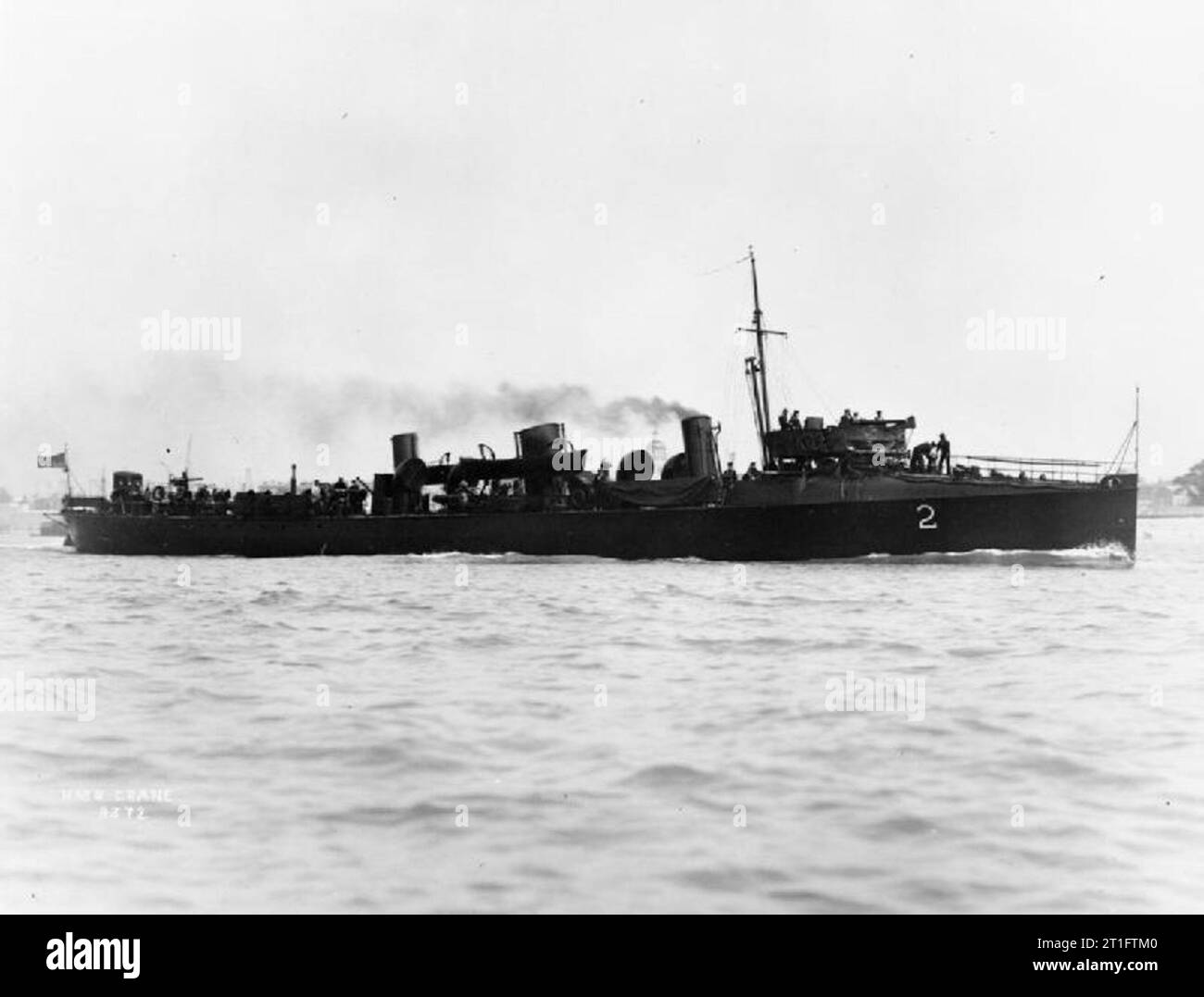 . Photograph of British torpedo boat destroyer HMS Crane Stock Photo ...
