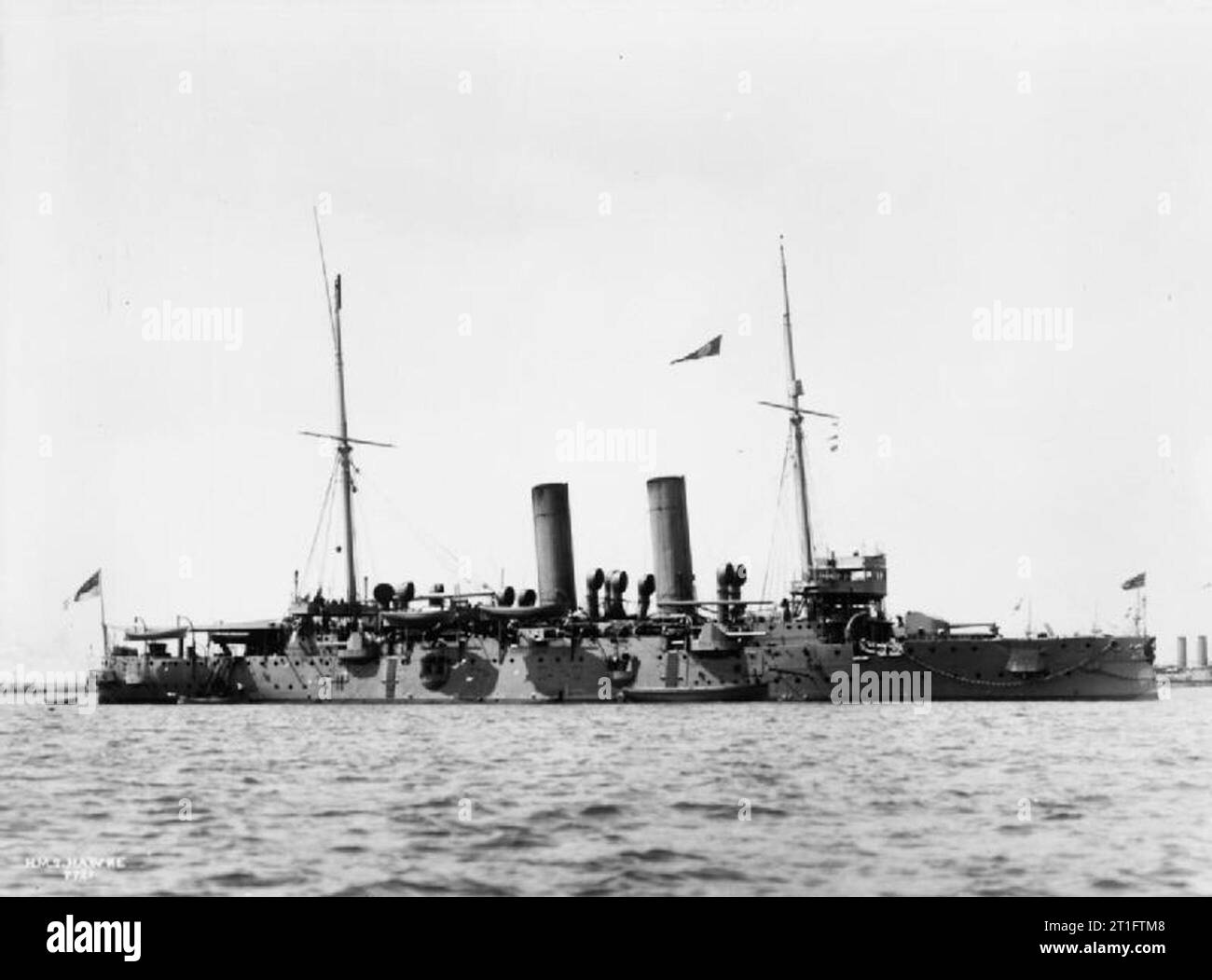 . British Edgar class protected cruiser HMS HAWKE Stock Photo - Alamy