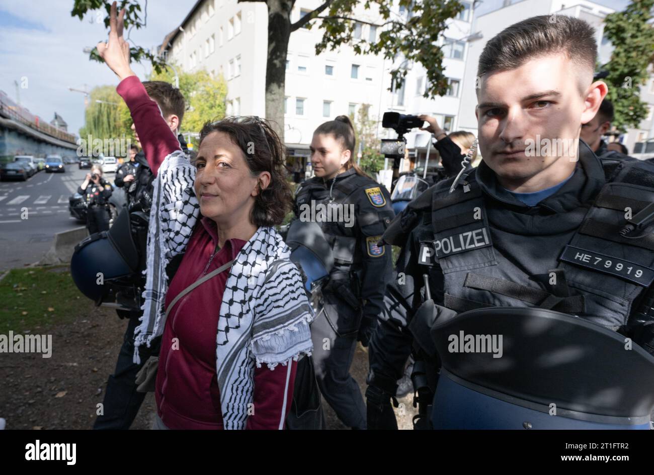 13 October 2023, Hesse, Frankfurt/Main: Palestinian activist Aitak ...