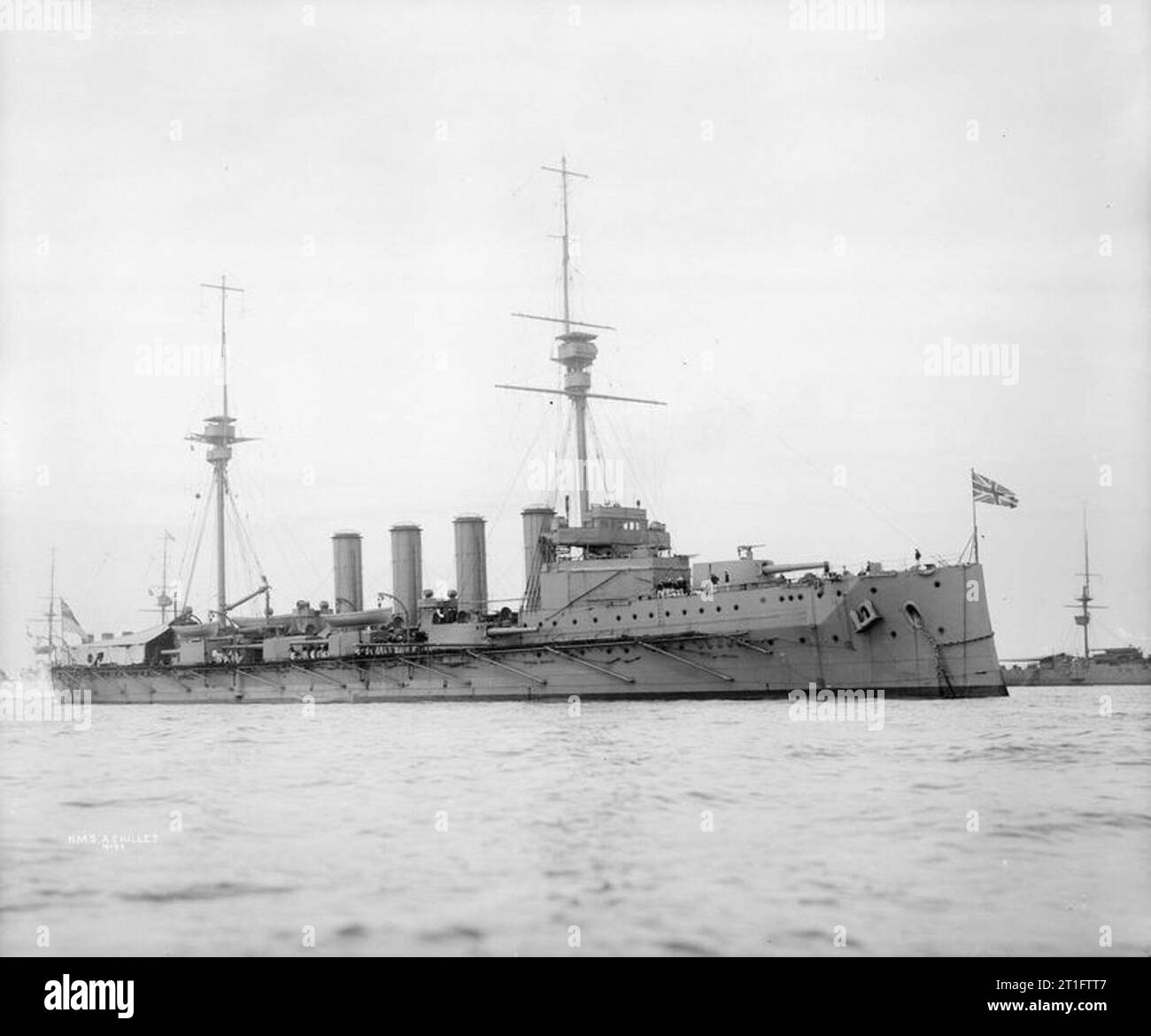 Photograph of British armoured cruiser HMS Achilles Stock Photo - Alamy