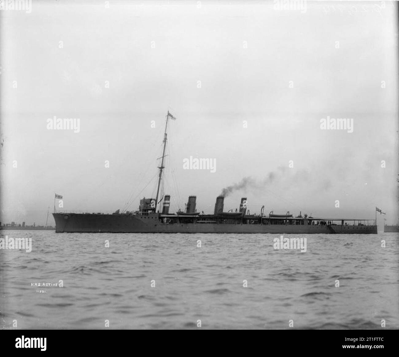 Photograph of British cruiser HMS Active Stock Photo - Alamy