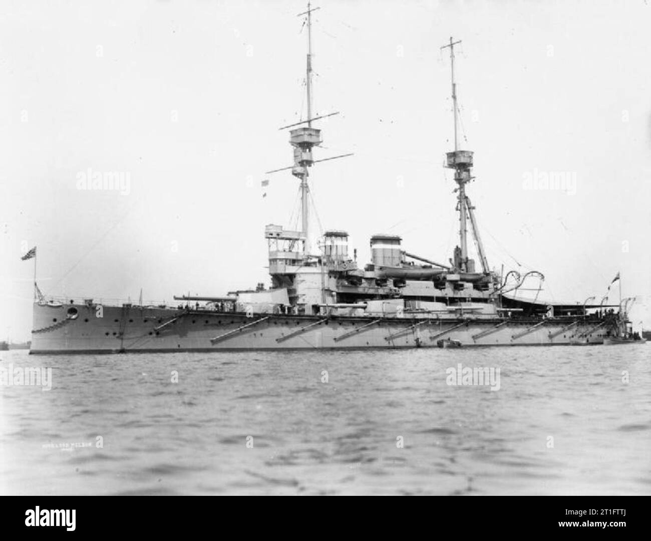 . Photograph of British battleship HMS Lord Nelson Stock Photo - Alamy
