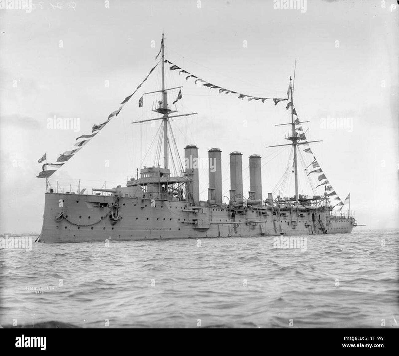 Photograph of British armoured cruiser HMS Sutlej Stock Photo - Alamy