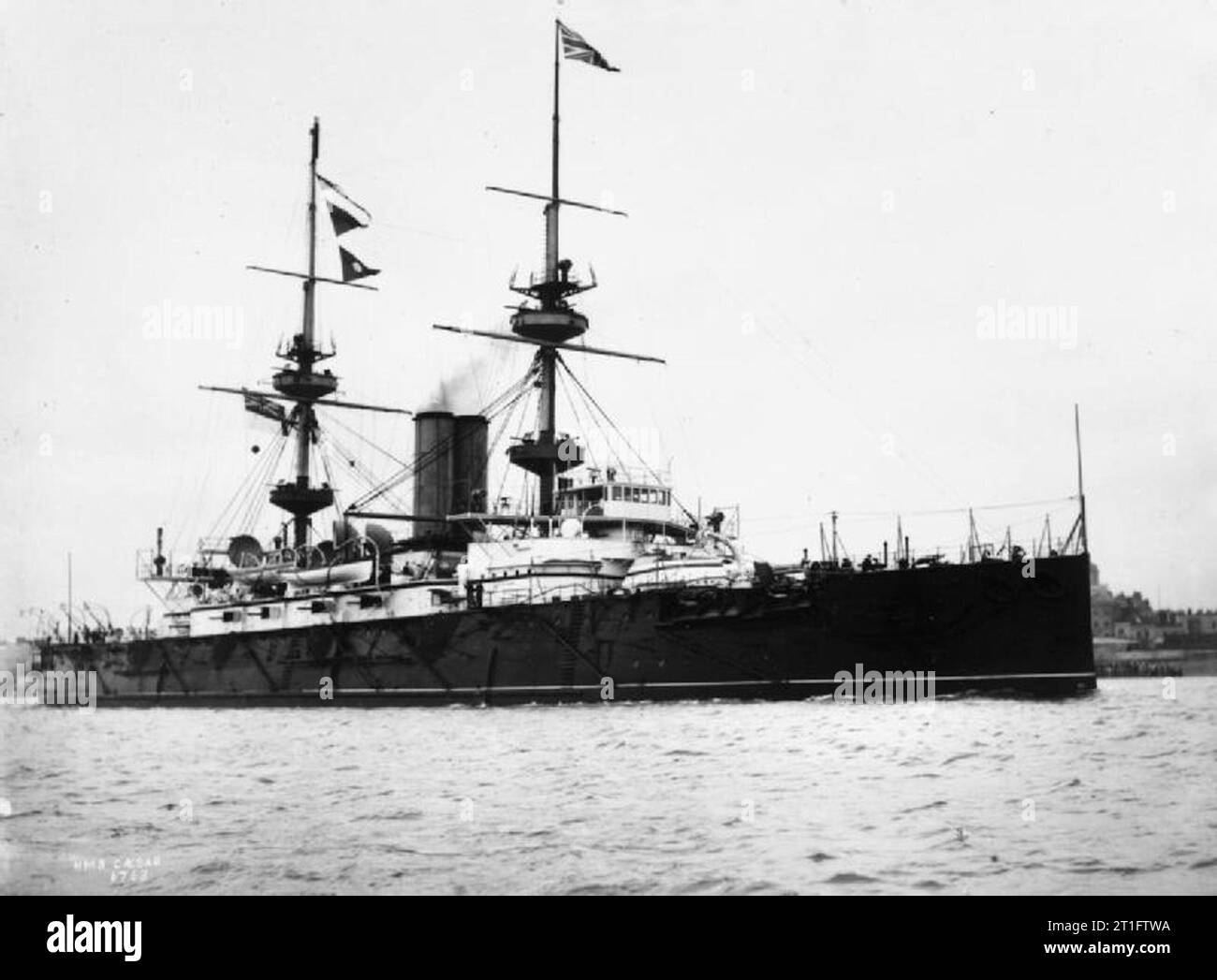 Majestic Class Battleships- Hms Caesar HMS CAESAR under way, 1898 Stock ...