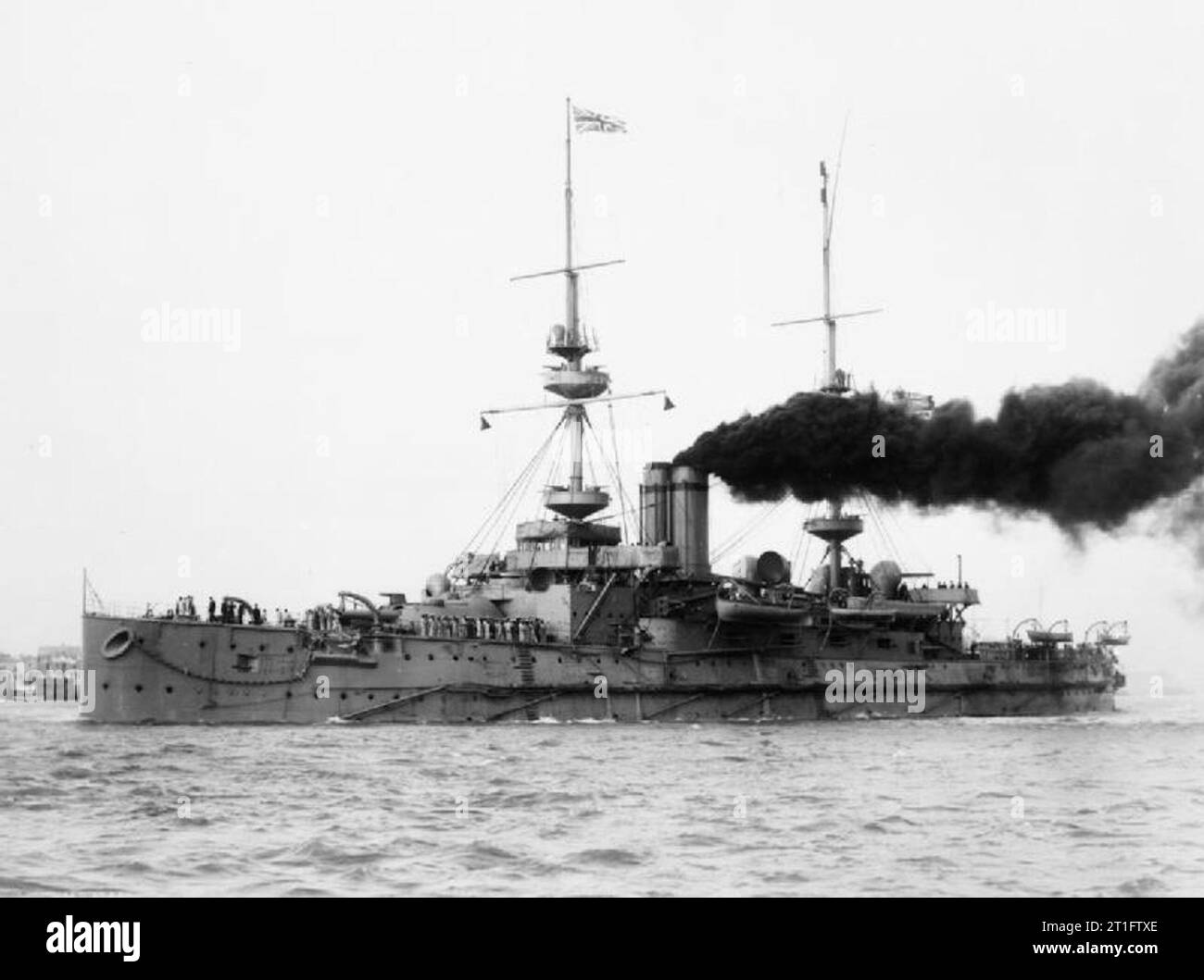 Majestic Class Battleships- Hms Mars HMS MARS under way leaving ...