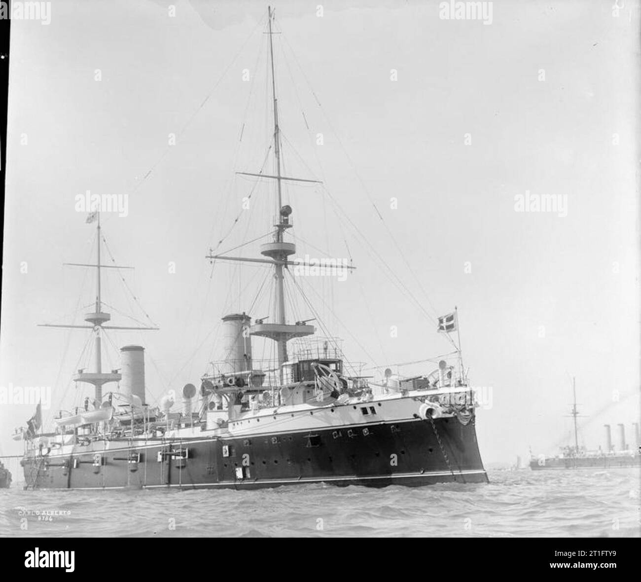 Photograph of Italian armoured cruiser Carlo Alberto Stock Photo - Alamy