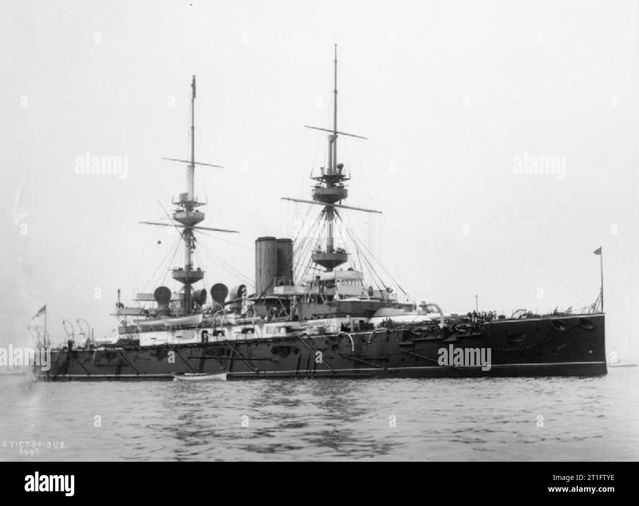 Majestic Class Battleships- Hms Victorious HMS VICTORIOUS at anchor at ...