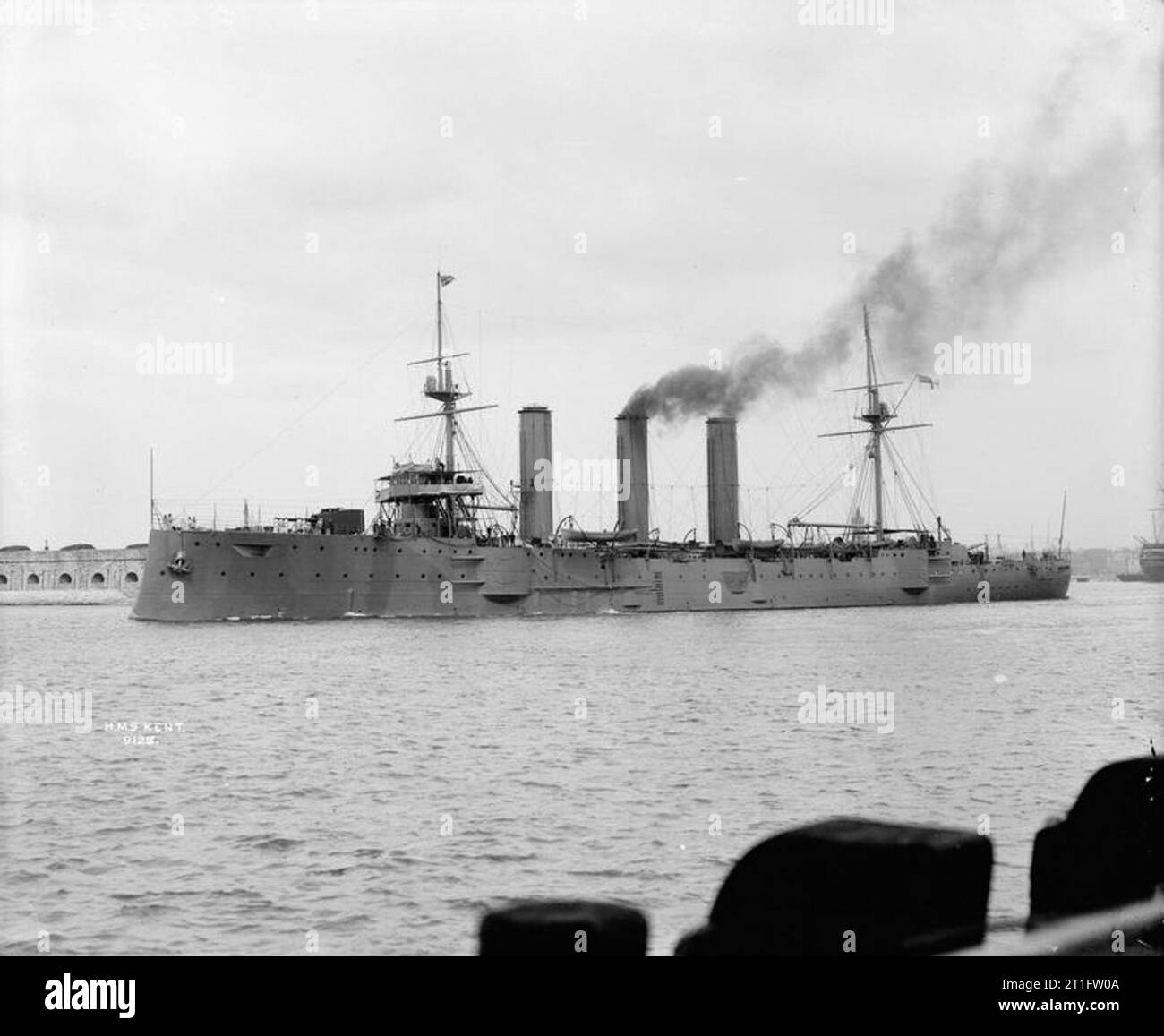 The Royal Navy Before the First World War A port broadside view of HMS ...