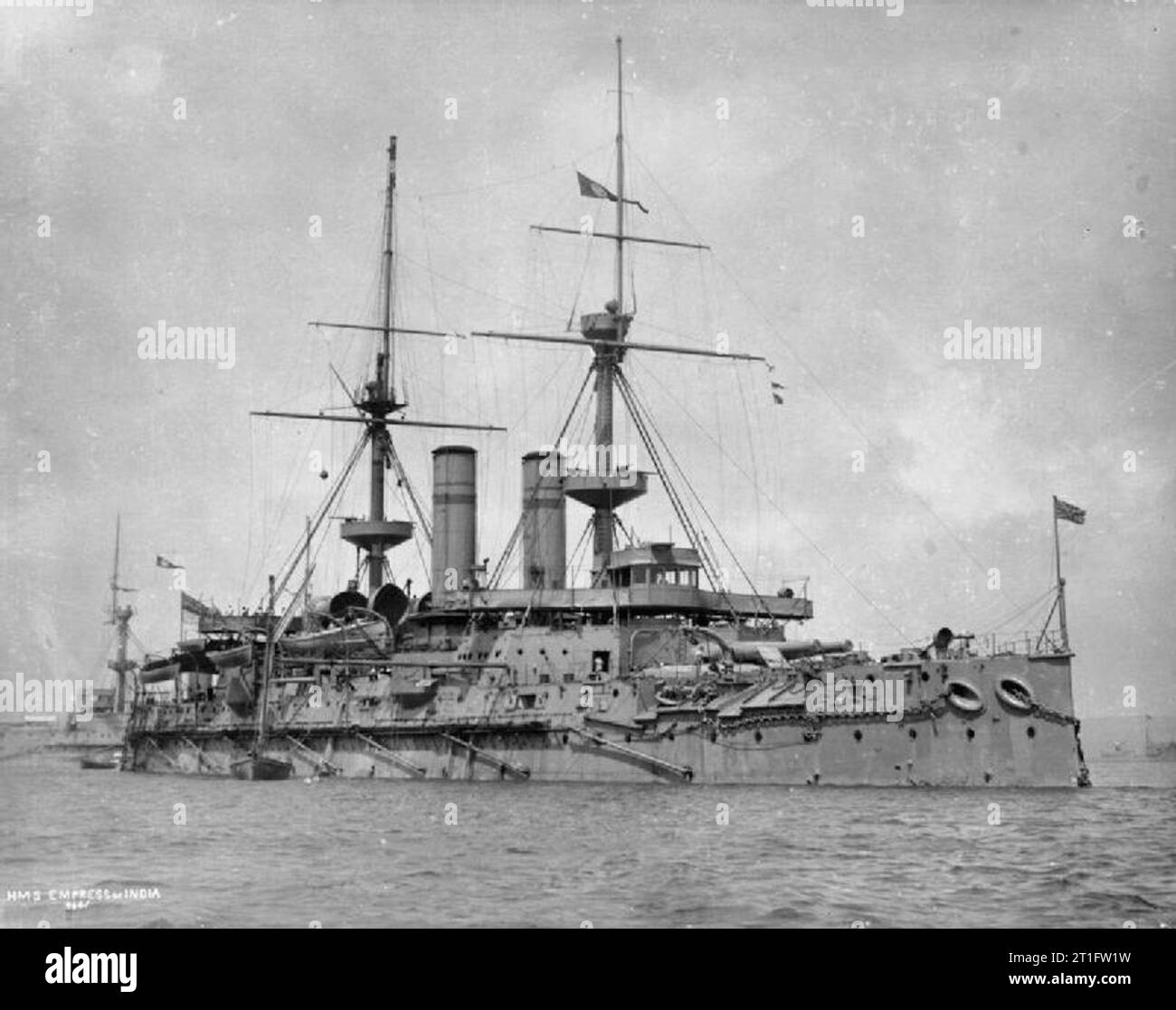 Ships of the Royal Navy HMS EMPRESS OF INDIA Stock Photo - Alamy